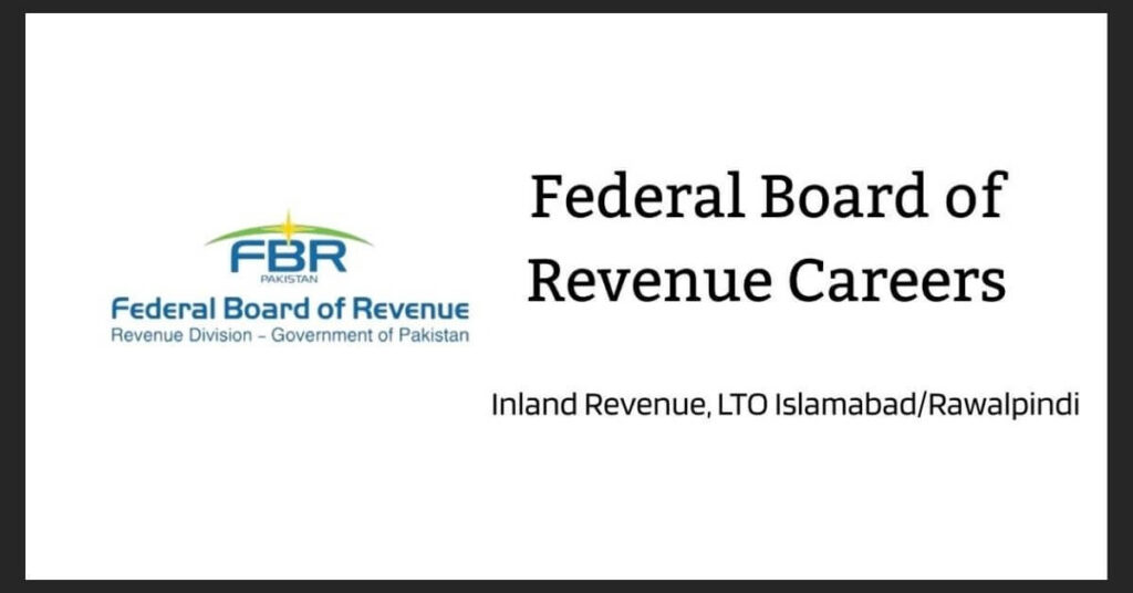 Federal Board of Revenue Careers 2026 - Inland Revenue