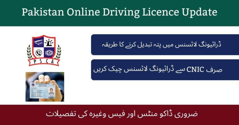 Pakistan Online Driving Licence Update 2026